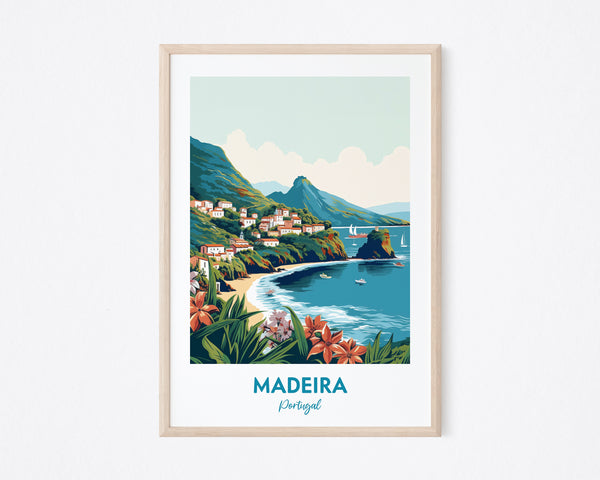 Funchal Madeira Travel Print - Madeira Print , Funchal Poster, Madeira ...