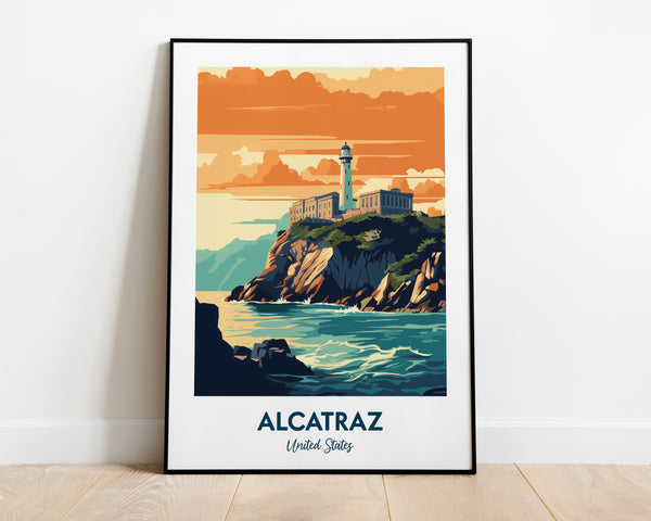 Alcatraz Travel Print, Alcatraz Island Print, Alcatraz Island Poster ...
