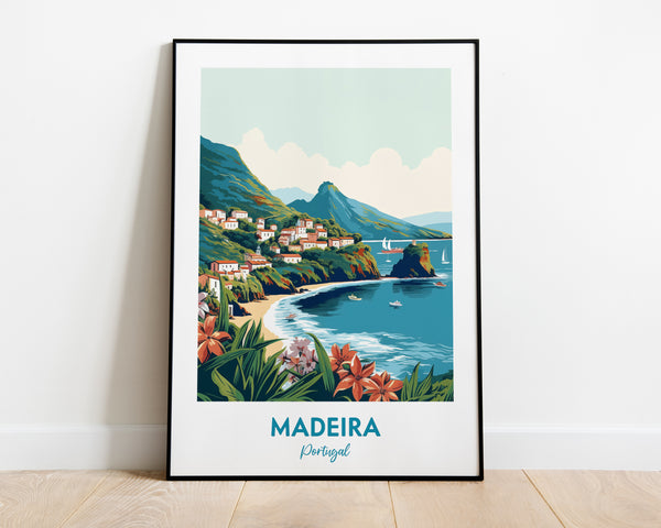 Funchal Madeira Travel Print - Madeira Print , Funchal Poster, Madeira ...