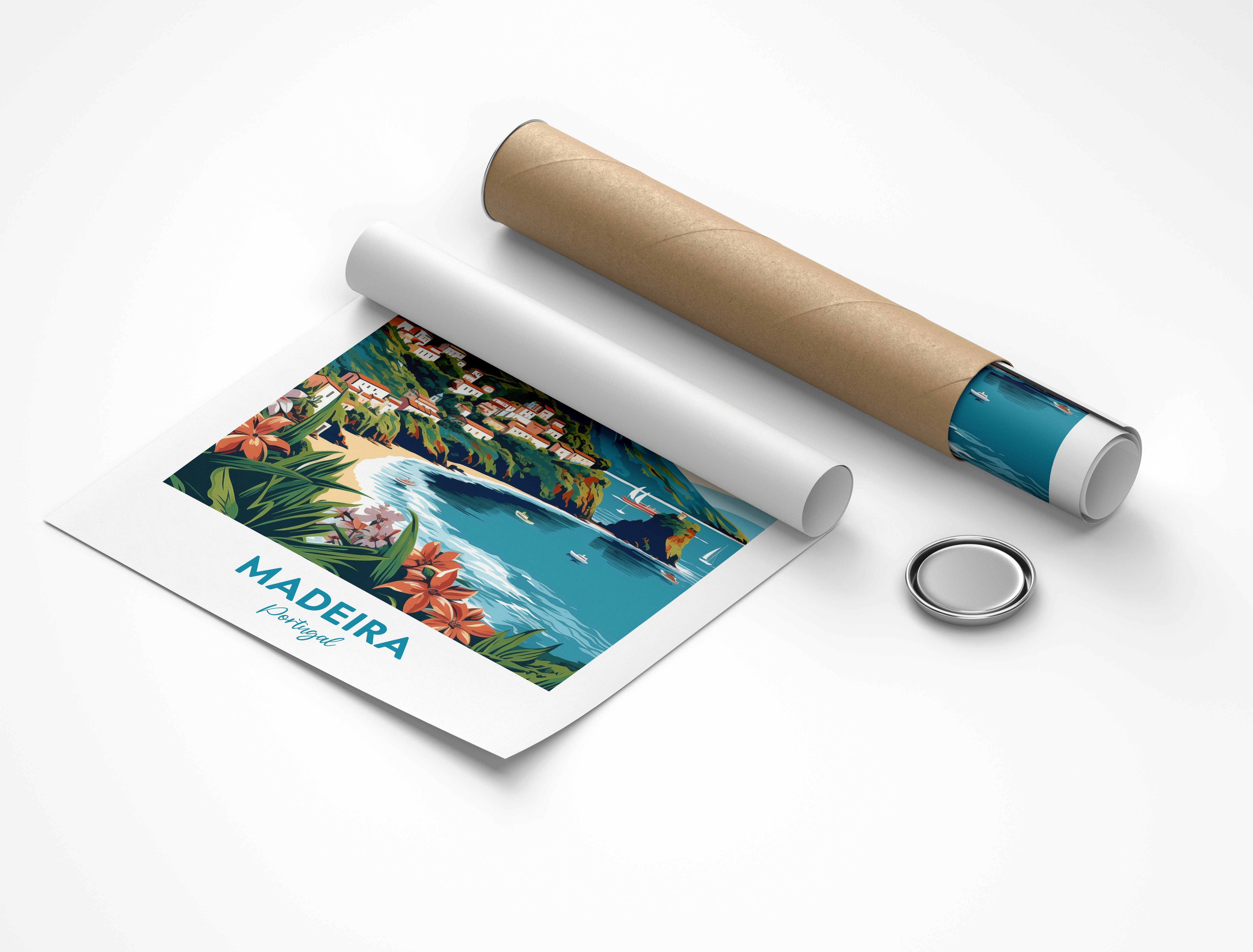 Funchal Madeira Travel Print - Madeira Print , Funchal Poster, Madeira ...