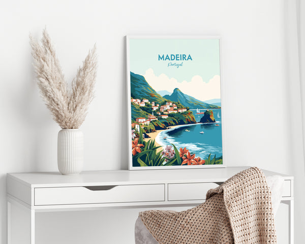 Funchal Madeira Travel Print - Madeira Print , Funchal Poster – Art My ...