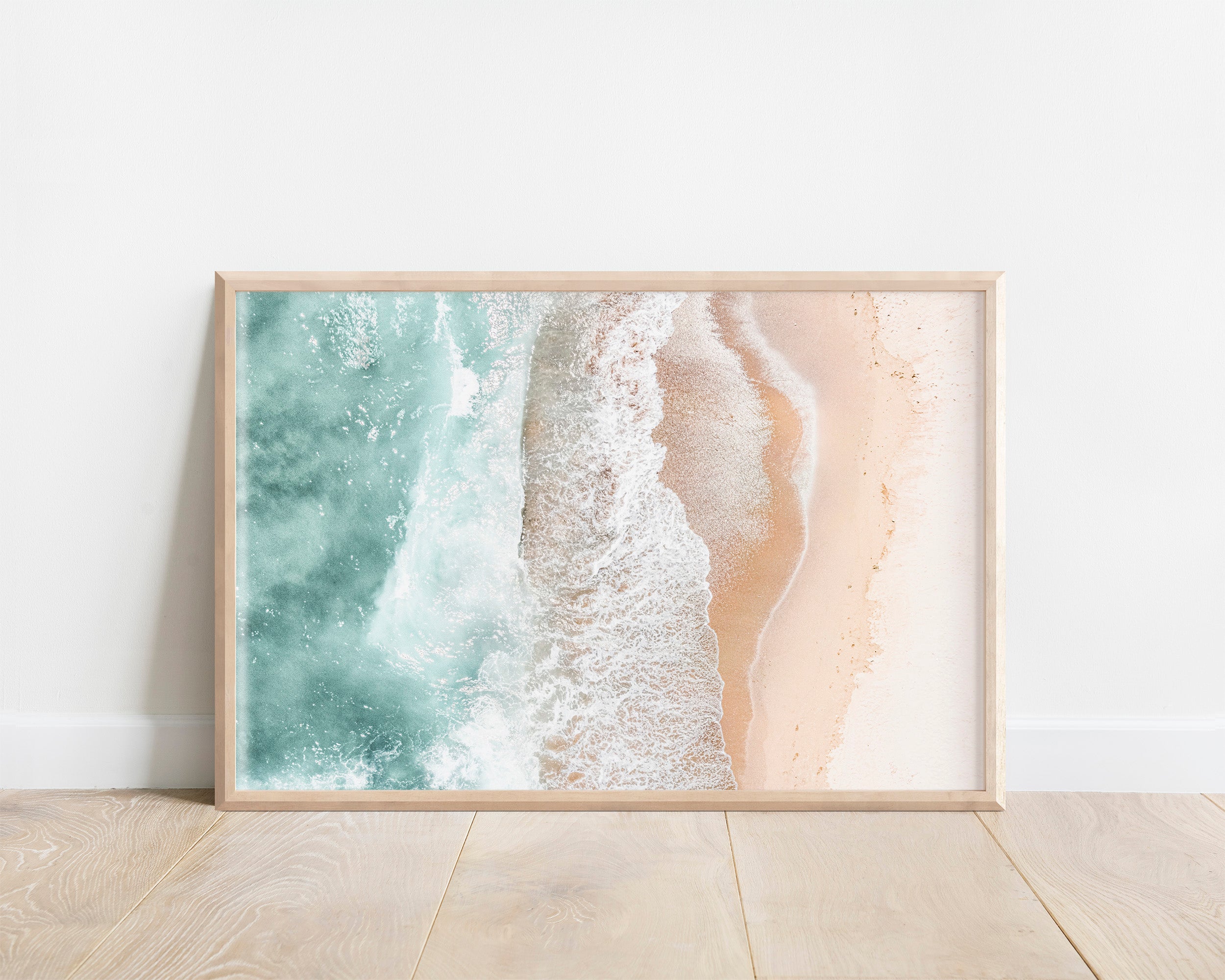 Beach Print, Beach Wall Art, Pastel Beach Large Art Print, Boho Beach ...