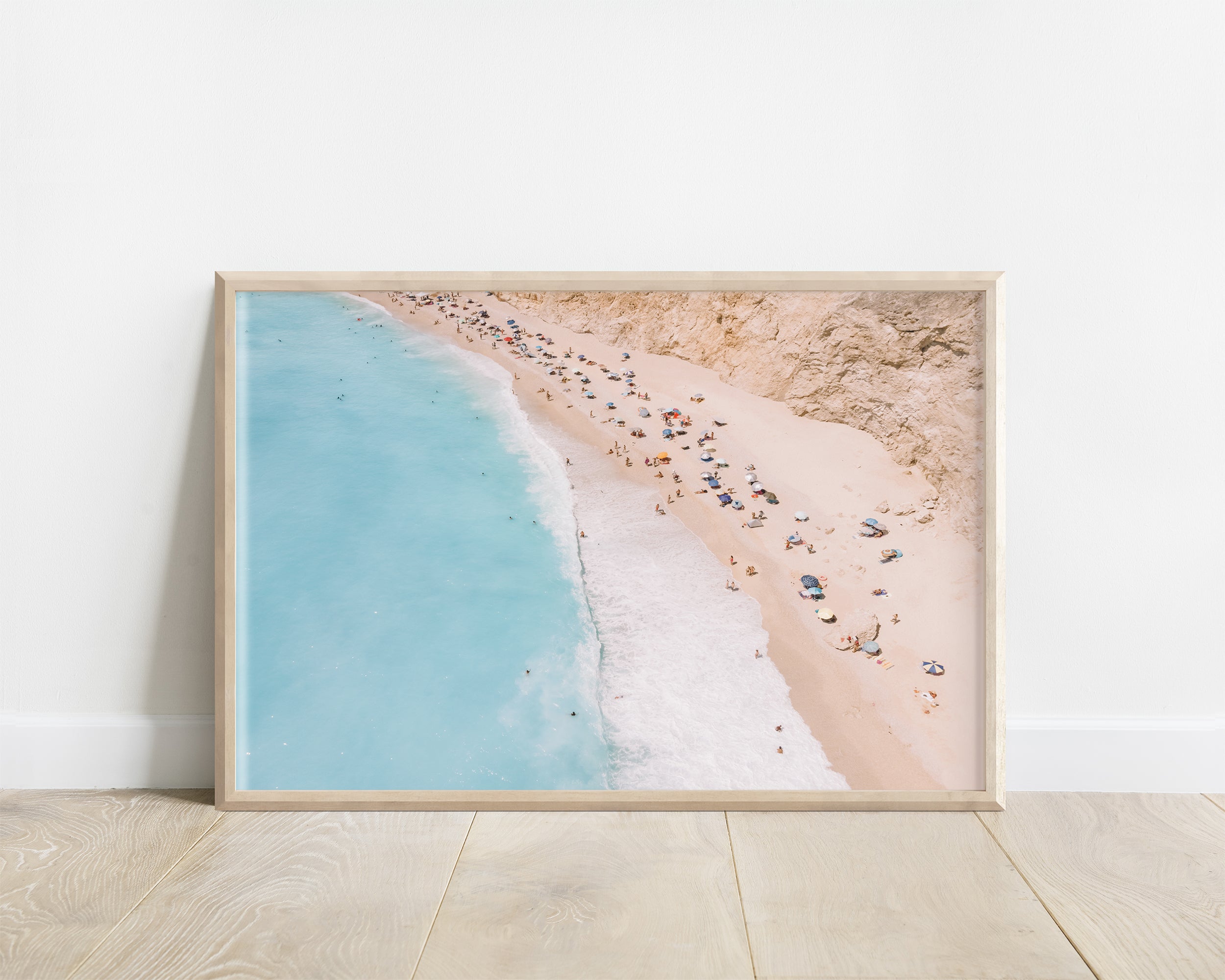 Beach Umbrellas Print, Aerial Beach Umbrella Printable, Beach Poster ...