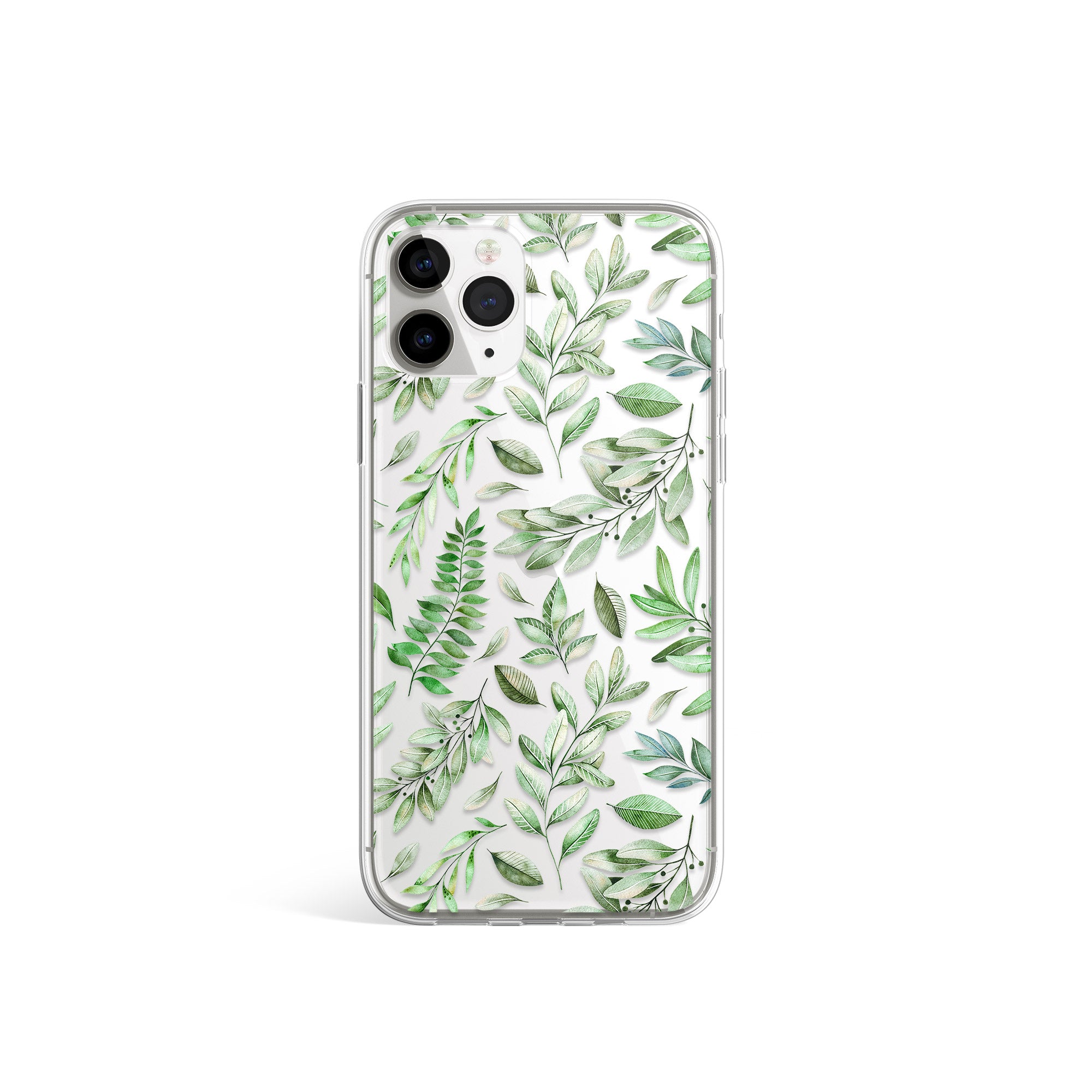Olive Leaves Pattern Print iPhone Case, Green Leaf iPhone 11 Cover ...