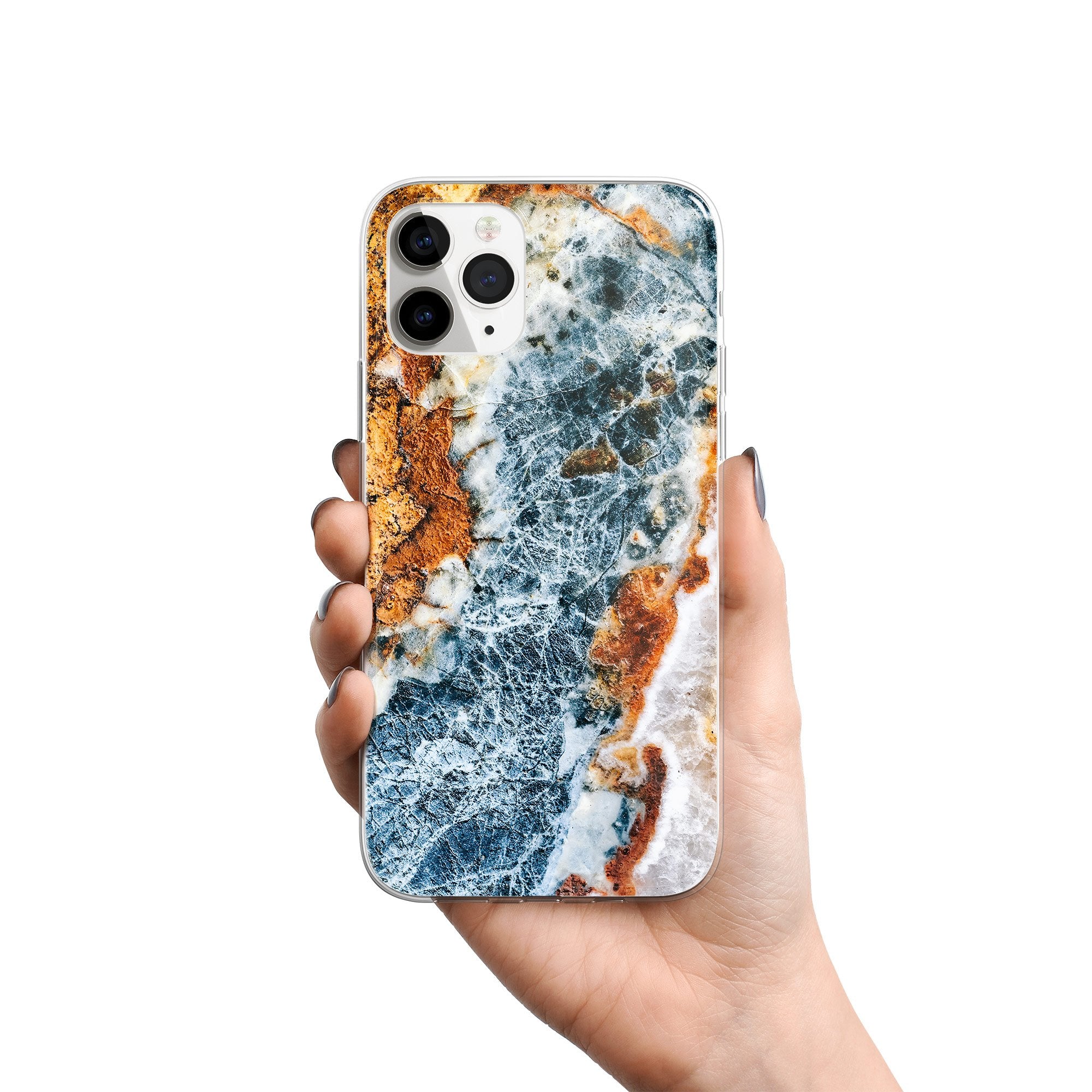 Silicone Case - Running Water - Marble Print iPhone Case, iPhone 11 ...