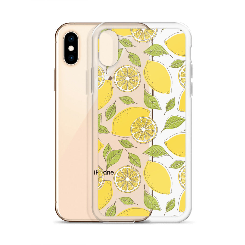 Lemon Flavor - Lemons Fruits Print iPhone Case, Fruity Yellow Lemon ...